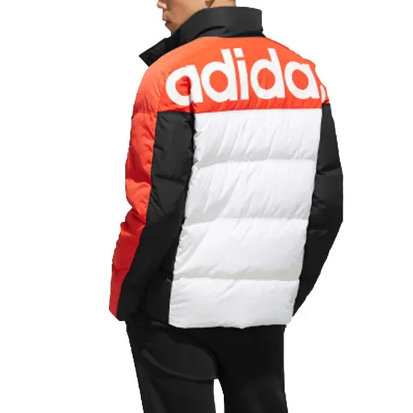 Adidas Puffer Down Jacket With Large Logo Detail