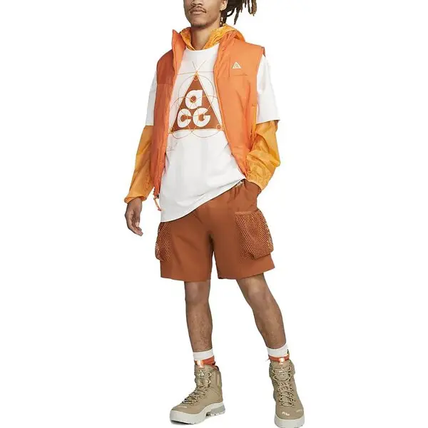 Nike Snowgrass Cargo Shorts - Dark Russet/monarch/summit White