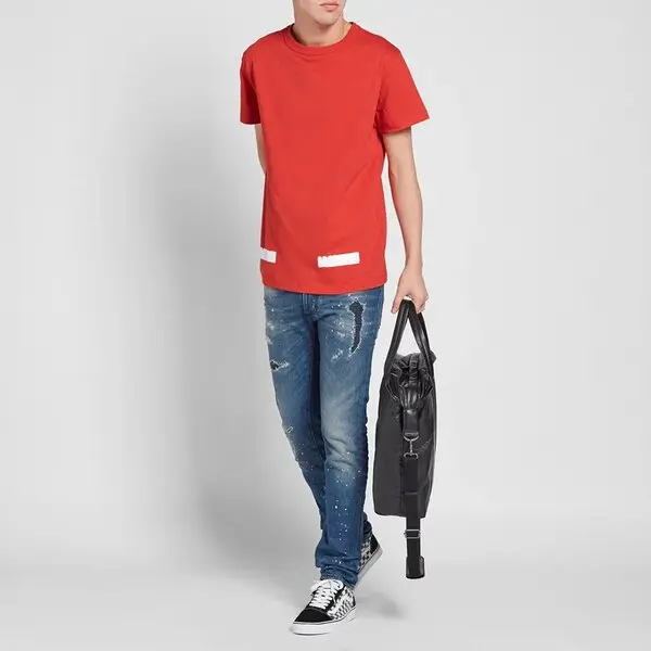 Off-White Brushed Diagonal S/s T-shirt - Red