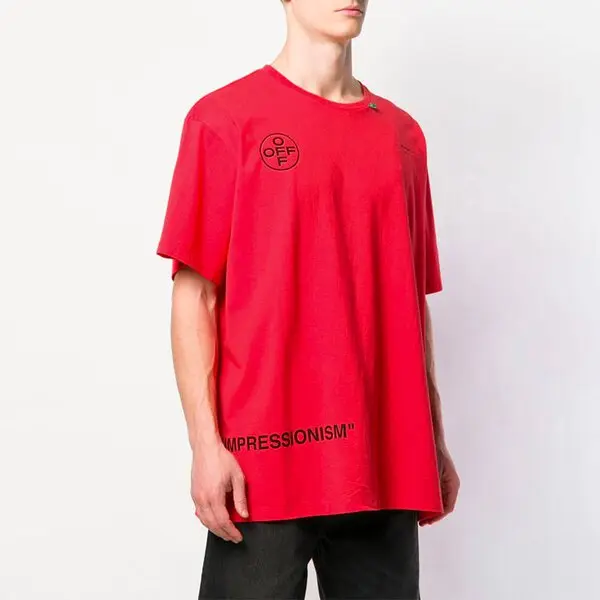 Off-White Ss19 Crew Neck Street Style Plain Cotton Short Sleeves