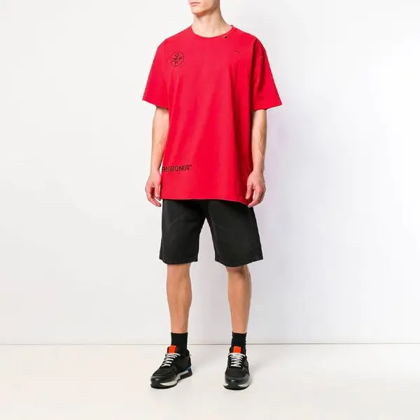 Off-White Ss19 Crew Neck Street Style Plain Cotton Short Sleeves