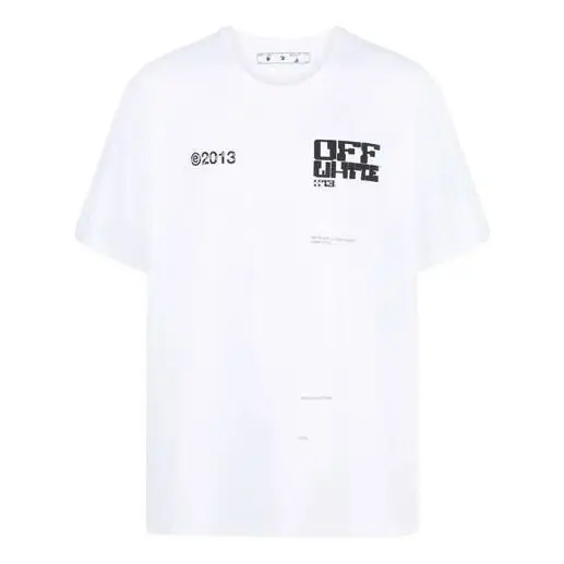 Off-White Ss21 Logo Round Neck Short Sleeve Loose Fit - White