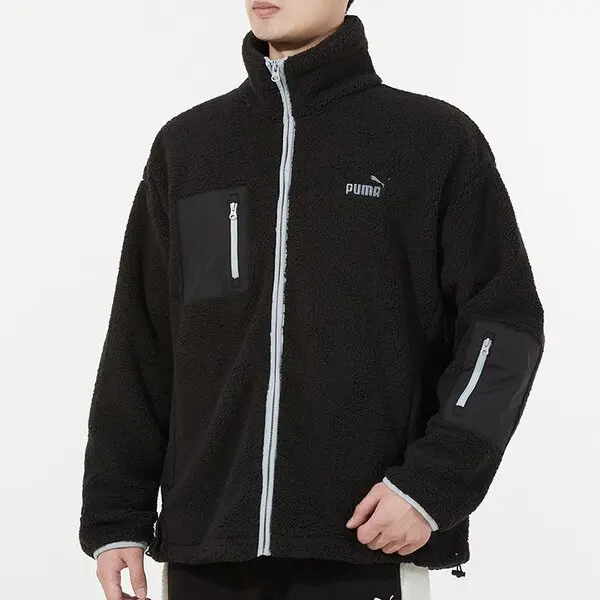 PUMA Sherpa Bonded Fleece Jacket - Black