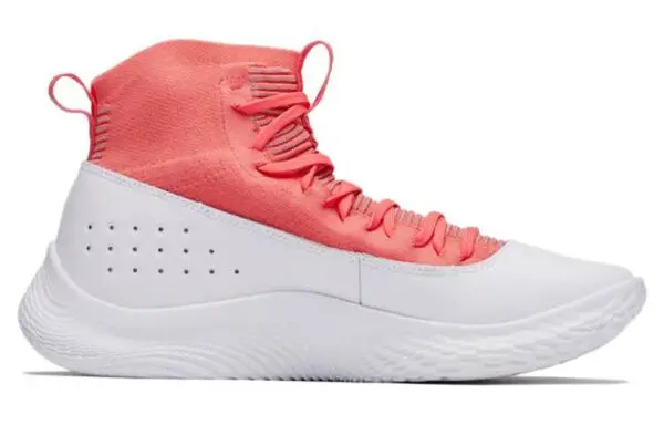 Under Armour Curry 4 Flotro High Top Sneakers - White/red