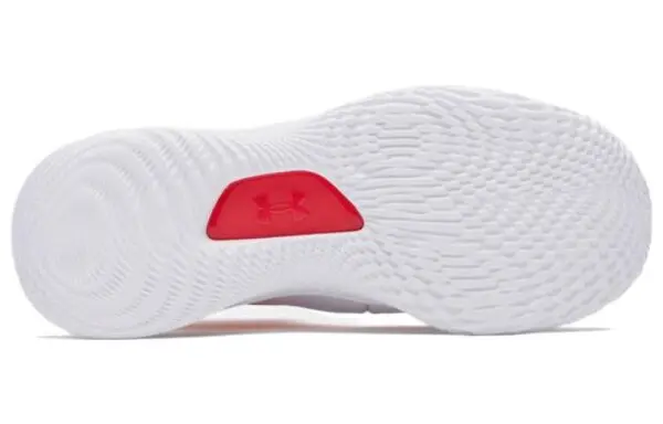 Under Armour Curry 4 Flotro High Top Sneakers - White/red
