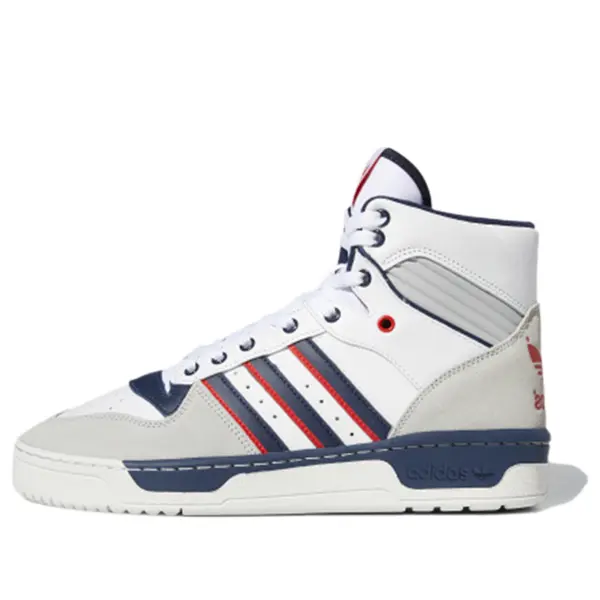 Adidas Rivalry High Top Sneakers - White/grey/blue