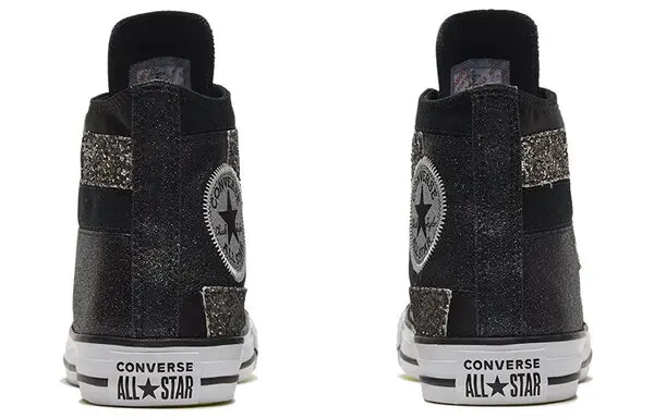 CONVERSE Chuck Taylor All Star High Top Sneakers With Glitter Embellishments - Black