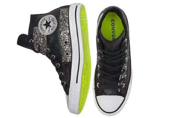 CONVERSE Chuck Taylor All Star High Top Sneakers With Glitter Embellishments - Black