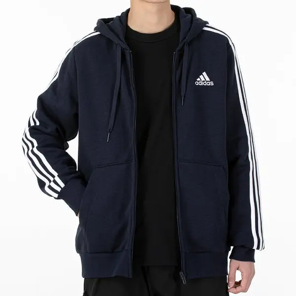Adidas 3-stripes Full Zip Hooded Cardigan Jacket
