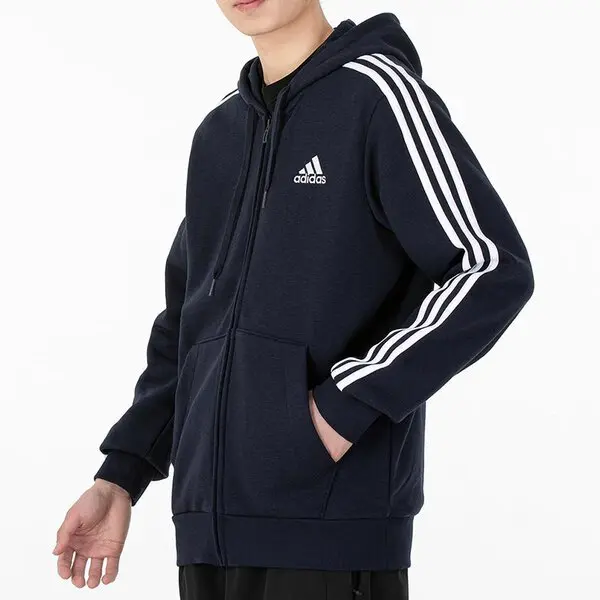 Adidas 3-stripes Full Zip Hooded Cardigan Jacket