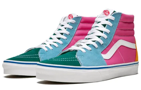 VANS Sk8-hi High Top Sneakers - Pink/blue