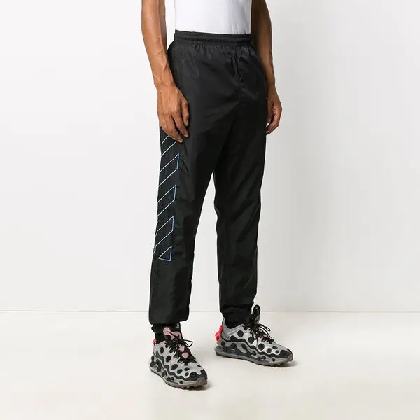 Off-White Stripe Nylon Training Long Pants