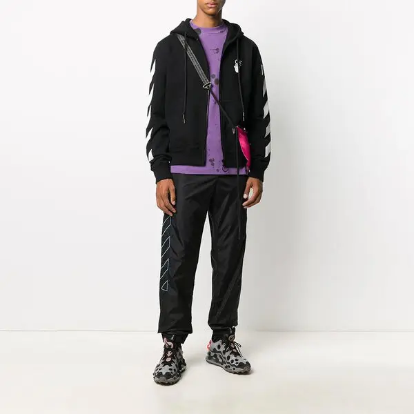 Off-White Stripe Nylon Training Long Pants