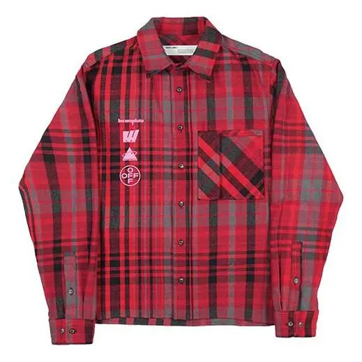 Off-White Mariana De Silva Shirt Long Sleeve Plaid Shirts