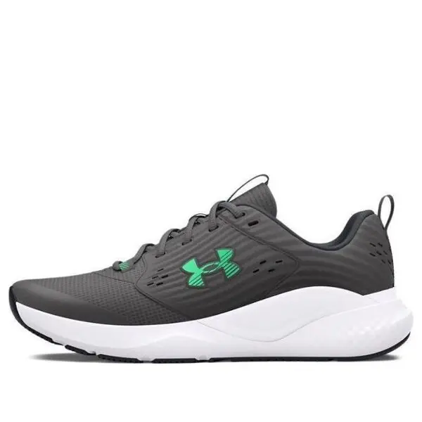 Under Armour Charged Commit 4 Athletic Sneakers - Grey/green