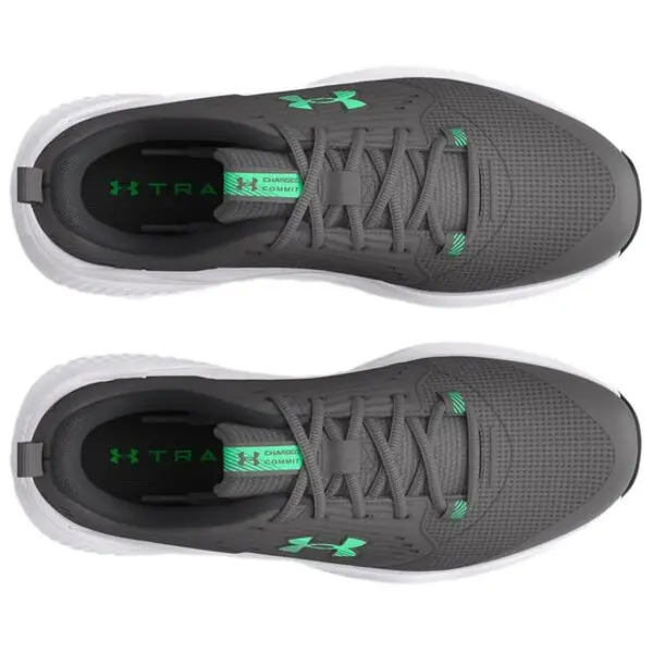 Under Armour Charged Commit 4 Athletic Sneakers - Grey/green