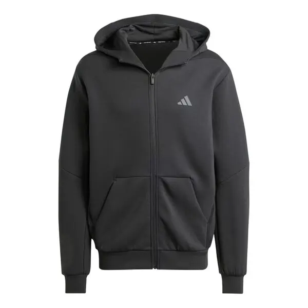 Adidas Designed For Training Full-zip Track Jacket Asia Sizing - Black
