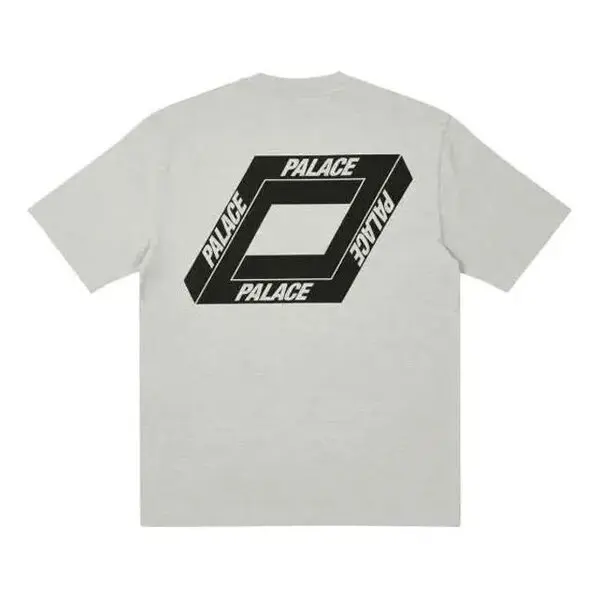 PALACE Dodgy But Lush Marl Back Pattern Logo Printing Short Sleeve Gray - Grey