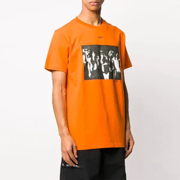 Off-White Graffiti Arrow Pattern Printing Short Sleeve Loose Fit