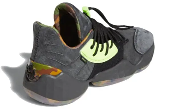 Adidas Harden Volume 4 Crossover Sneakers - Grey/green/black