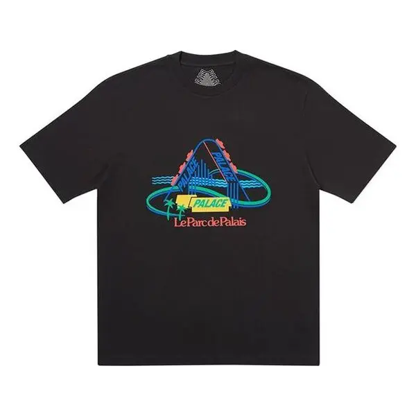 PALACE French Ones Printing Short Sleeve T-shirt - Black