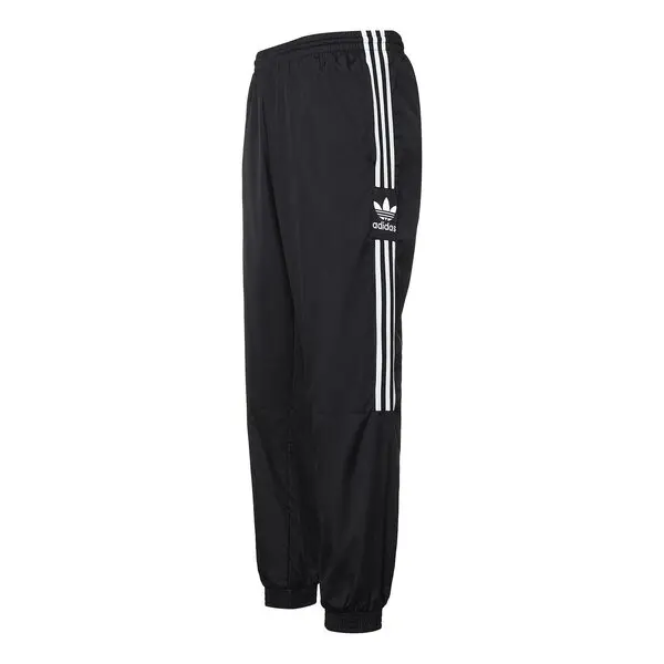 Adidas Originals Lock Up Track Pants Classic Stripe Sports Long Pants - Black