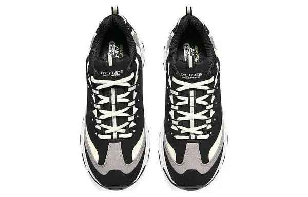 Sketchers D'lites 1.0 Corduroy Sneakers - Black/white/grey