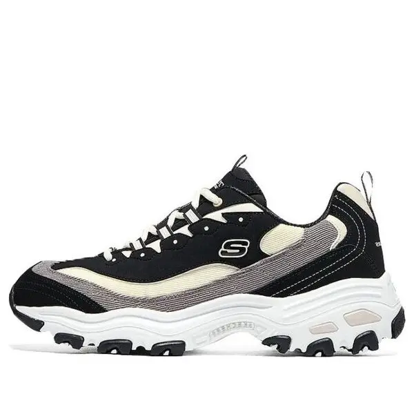 Sketchers D'lites 1.0 Corduroy Sneakers - Black/white/grey