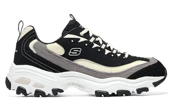 Sketchers D'lites 1.0 Corduroy Sneakers - Black/white/grey