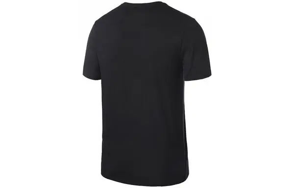 Nike Large Logo Printing Round Neck Short Sleeve Black T-shirt