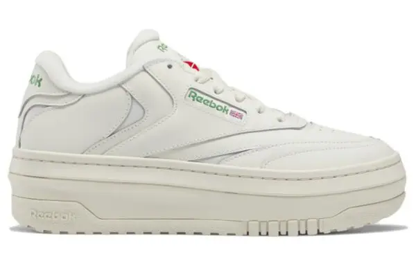 REEBOK Club C Extra Platform Sneakers - Chalk/chalk/green