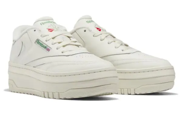 REEBOK Club C Extra Platform Sneakers - Chalk/chalk/green