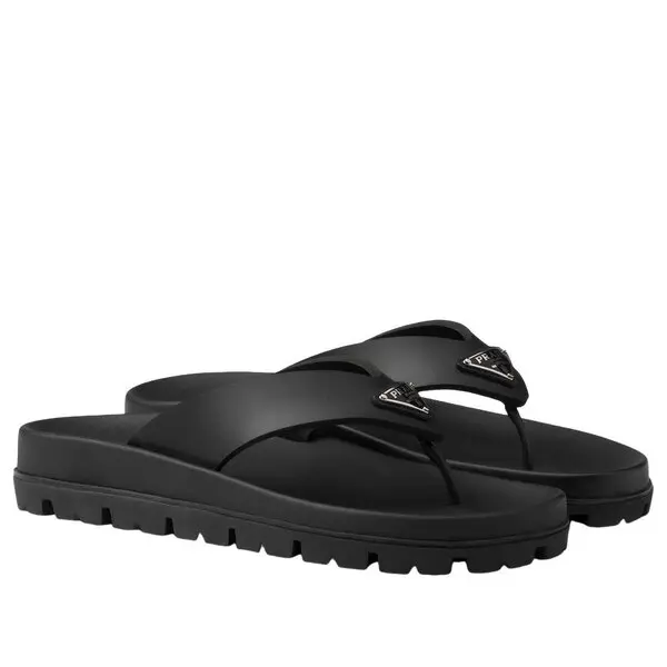 Prada Ss26 Rubber Thong Sandals
