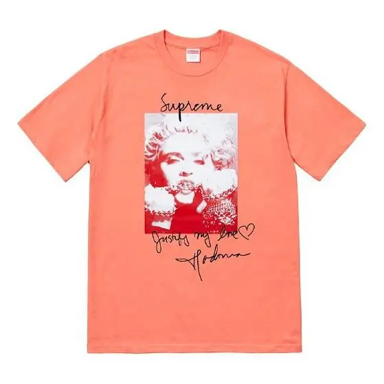 Supreme Fw18 Madonna Tee Terra Cotta Printing Short Sleeve - Pink