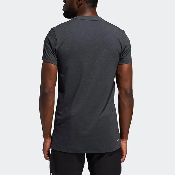 Adidas Stu Tech Tee Casual Sports Running Short Sleeve Black - Grey