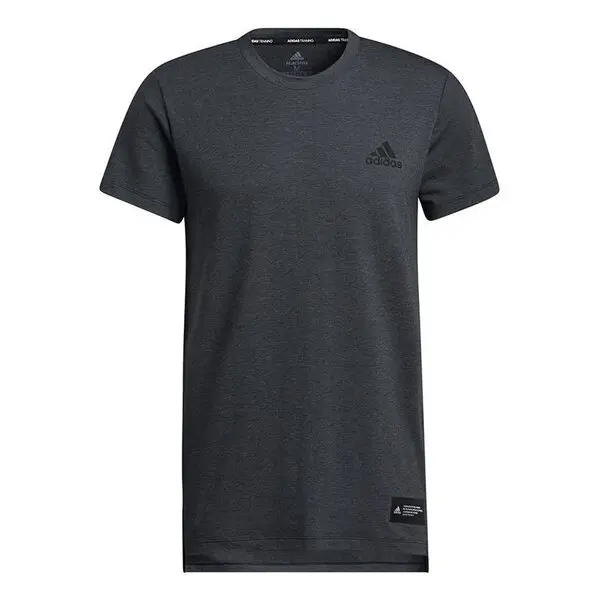 Adidas Stu Tech Tee Casual Sports Running Short Sleeve Black - Grey