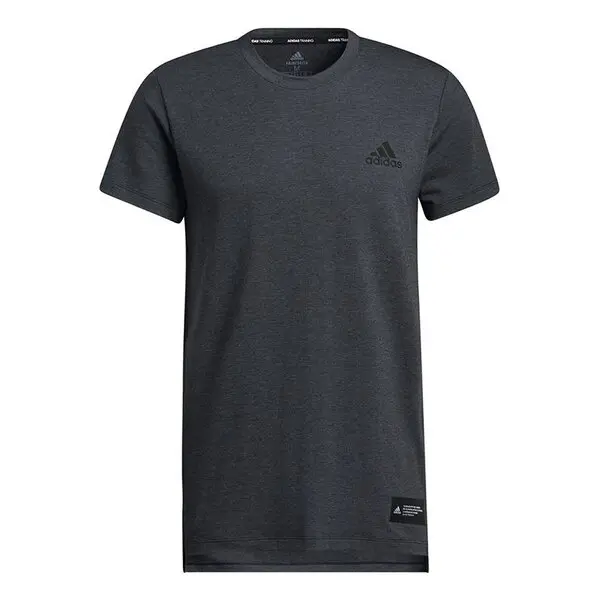 Adidas Stu Tech Tee Casual Sports Running Short Sleeve Black - Grey