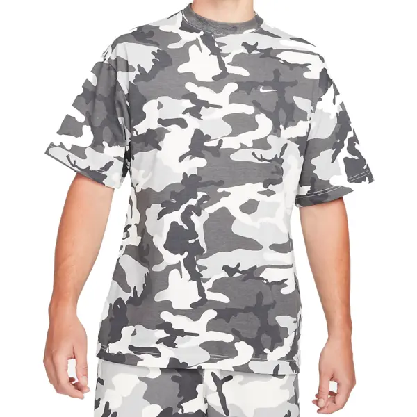 Nike Nrg Solo Swoosh Camo Tee 'grey White - Grey/white