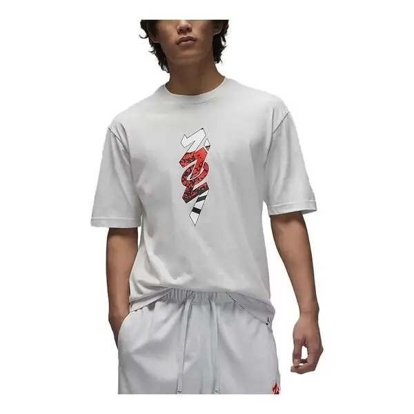 JORDAN Zion Logo T-shirt Asia Sizing - Photon Dust
