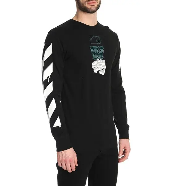 Off-White Dripping Arrows Logo Arrow Printing Long Sleeves