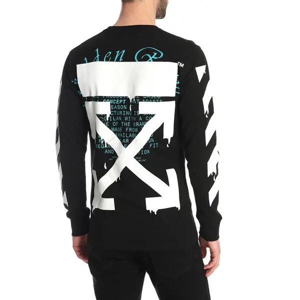 Off-White Dripping Arrows Logo Arrow Printing Long Sleeves