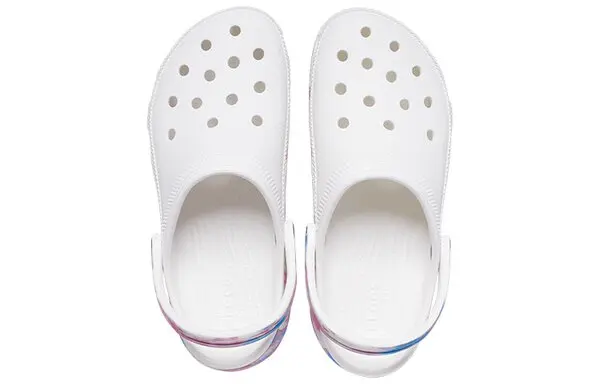 CROCS Classic Platform Dream Clog - White/purple