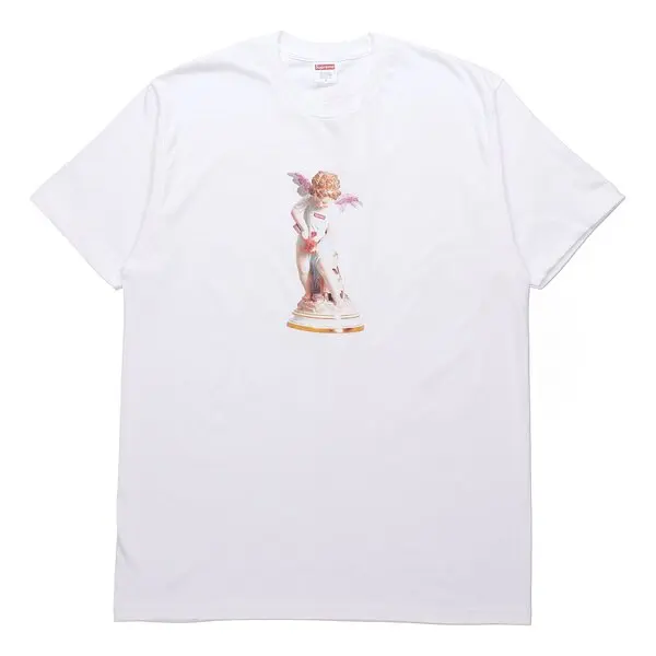 Supreme Ss19 Cupid Tee Angel Printing Short Sleeve - White