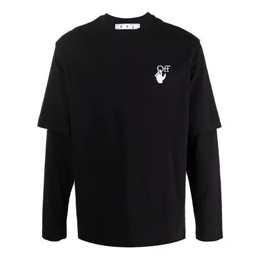 Off-White Gradient Arrow Long Sleeves Loose Fit T-shirt - Black