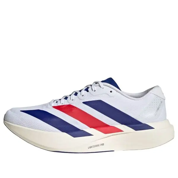 Adidas Adizero Evo Sl Woven Sneakers - Cloud White/mystery Ink/pure Ruby