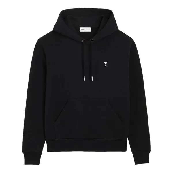 AMI Paris De Coeur Hoodie - Black