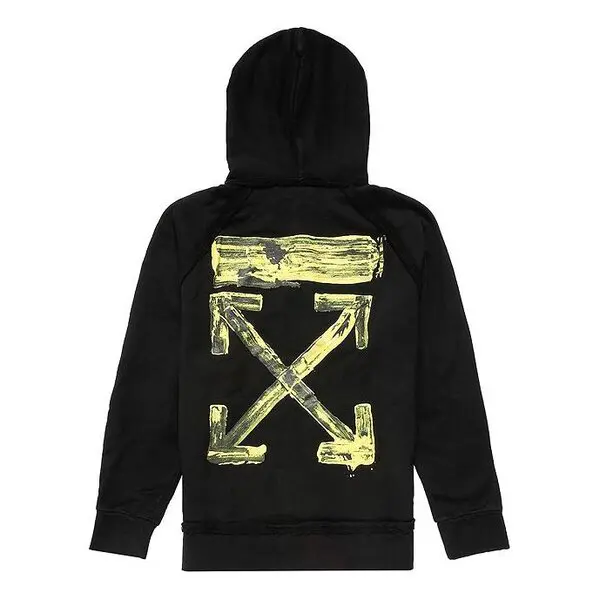 Off-White Arrow Gradient Drawstring Hoodie - Black