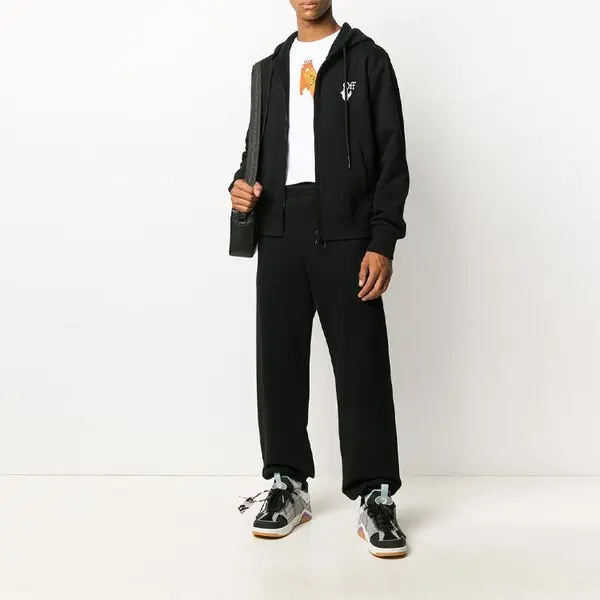 Off-White Painting Arrow Zip Up Hoodie