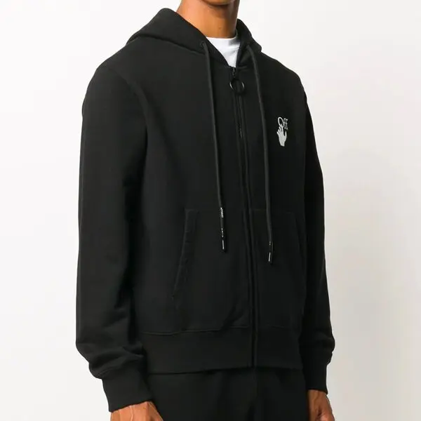 Off-White Painting Arrow Zip Up Hoodie