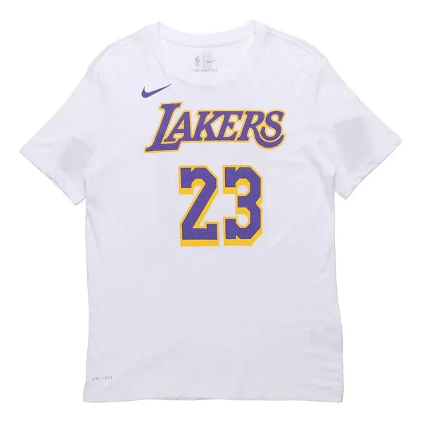 Nike Dri-fit Lebron James Lakers "23" T-shirt - White